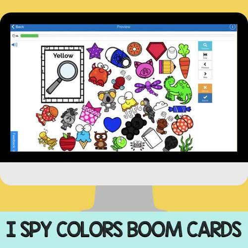 I Spy: Color Matching Boom Cards for Speech Teletherapy by Speechie Street