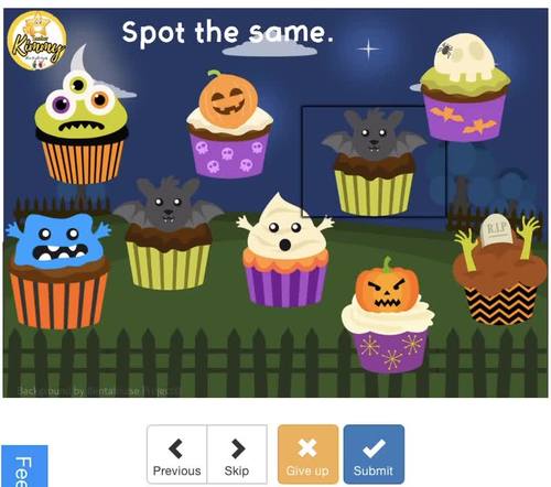 Halloween Spot the Same Visual Comparison by Teacher Kimmy | TpT