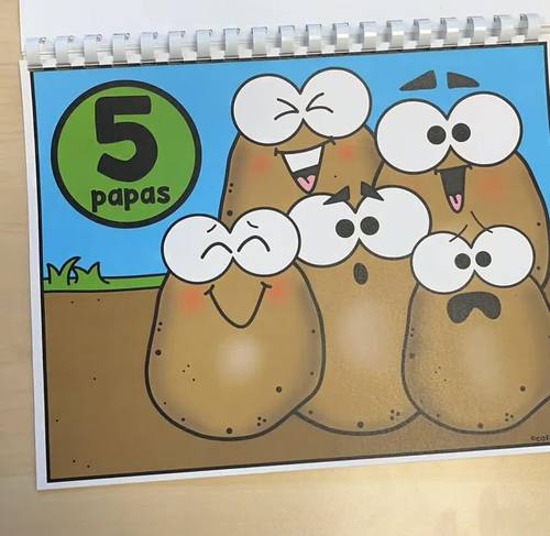 Las papas - Potatoes Spanish Song for Kids by Teaching with Cafe con Leche