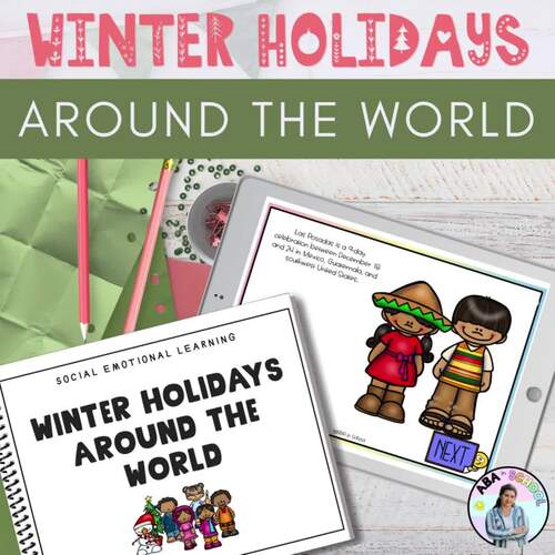Winter Adaptive Books Holidays Around the World Special Education Speech