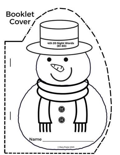 Winter Time Sight Words Booklet by The Kinderlady | TPT