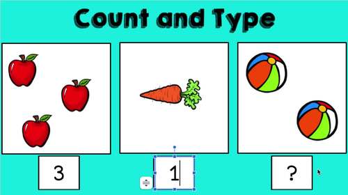 Distance Learning - Count and Type #'s 1-13 - Counting by Allyson