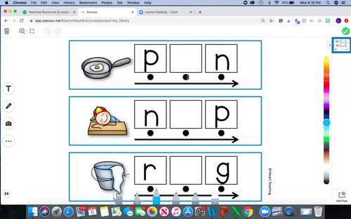 Distance Learning with Seesaw: CVC Words (Middle Sounds) by iHeart Teaching