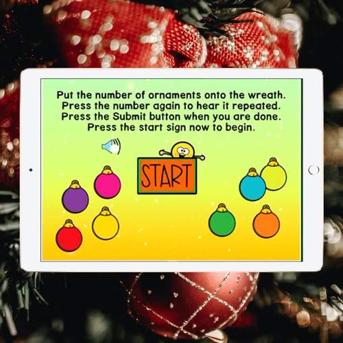 Count to 10 | Christmas Wreath | Boom cards with audio | TPT