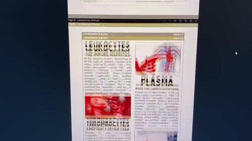 grade 6-8 life science, Biology, components of blood, heart, cells ...