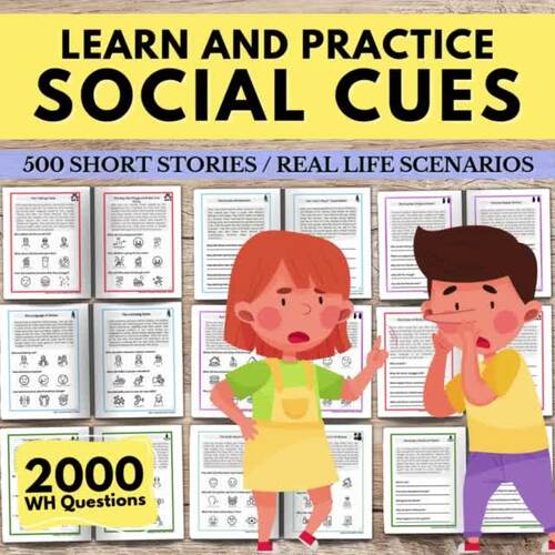 Social Cues Short Stories 500 Social Skills Scenarios W/ Question ...