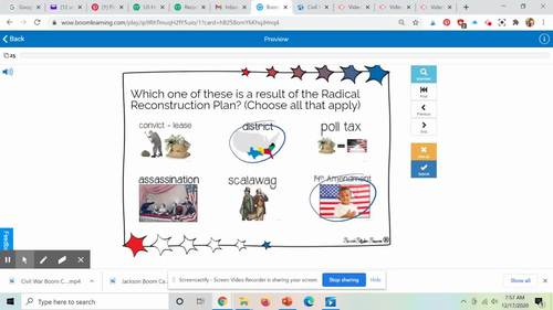 Reconstruction BOOM CARDS Review Game by Social Studies Success | TPT