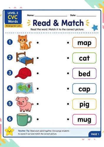 CVC Words Worksheets & Activity Cards | Kindergarten Phonics | TPT
