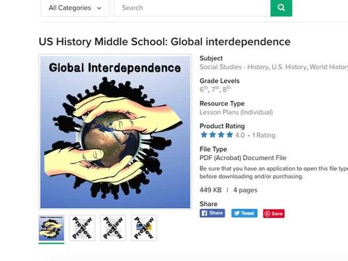 US History Middle School: Global interdependence by Social Studies Studio
