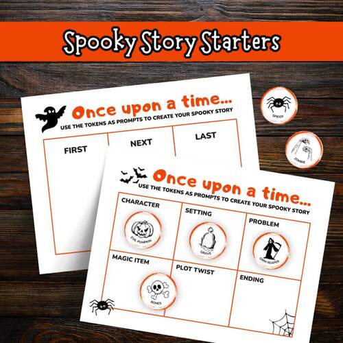 Spooky Story Starters Kit Halloween Story Starters with Writing Prompts ...