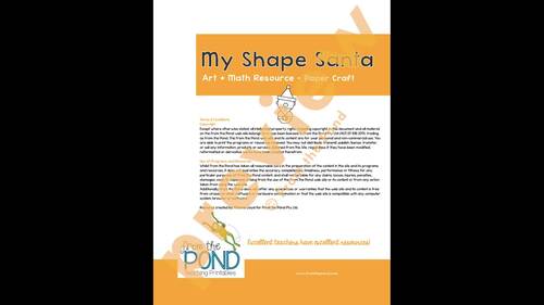 Santa Craft with 2D Shapes | Christmas Math & Art Project by From the Pond