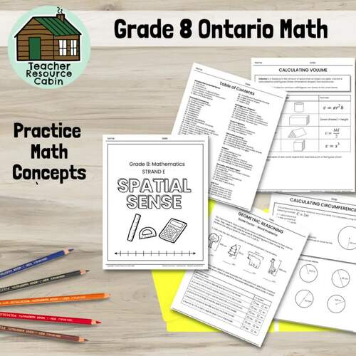 Grade 8 Ontario Math Workbooks (Full Year Bundle) by Teacher Resource Cabin