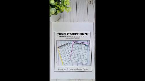 Spring Mystery Puzzles, Spring Letter Matching & Beginning Sounds ...
