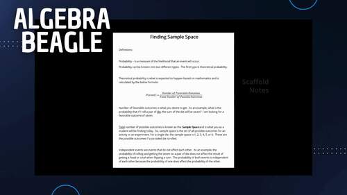 Sample Space Lesson with Activity by Algebra Beagle | TPT
