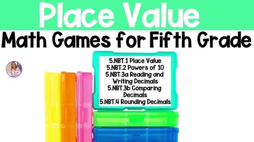 Place Value & Decimal Math Center Games | 5th Grade by Fiddleheads