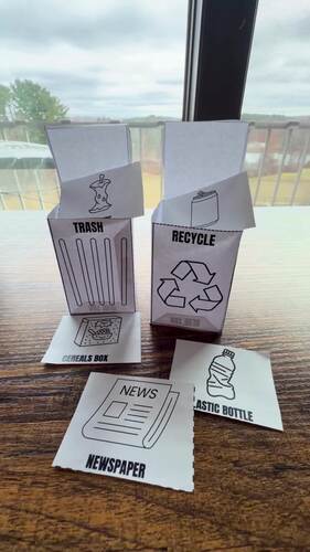No Prep Grade 1 - 3 | 3D Recycle Sorting, Craftivity & Writing Prompts ...