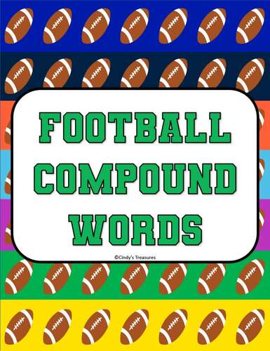 Football Compound Words by Cindy's Treasures | TPT
