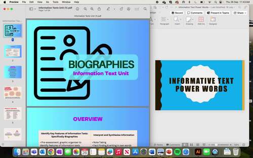 V9 AC - Year 6 - Informative Text Bundle (Biography Unit & Vocabulary ...