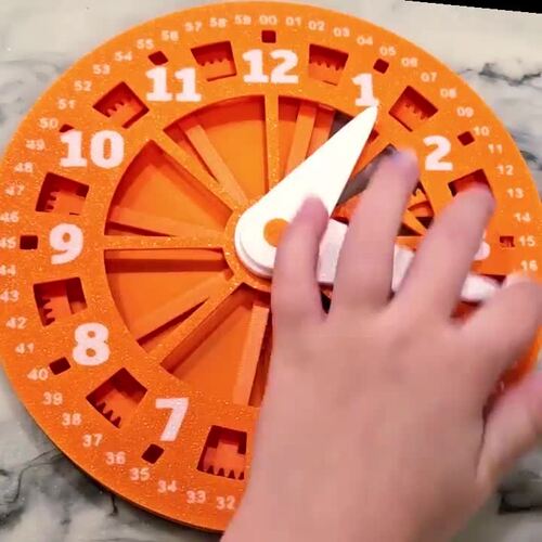 3D Printable Learning Clock with Gears | STL Files for 3D Printing ...