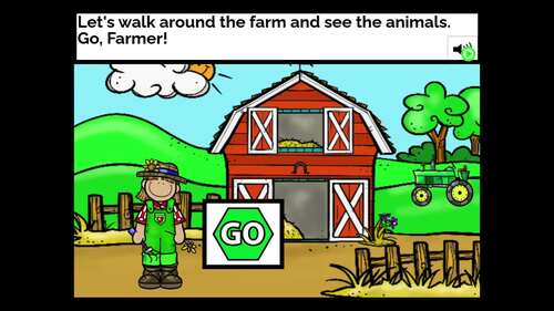 Go, Farmer! Farm Animals Speech Therapy Activity with WH Questions, AAC ...