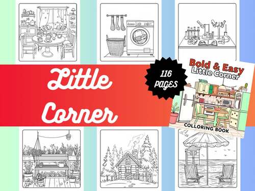 Little Corner Coloring Book | 116 Large Print Designs Pages | Stress ...