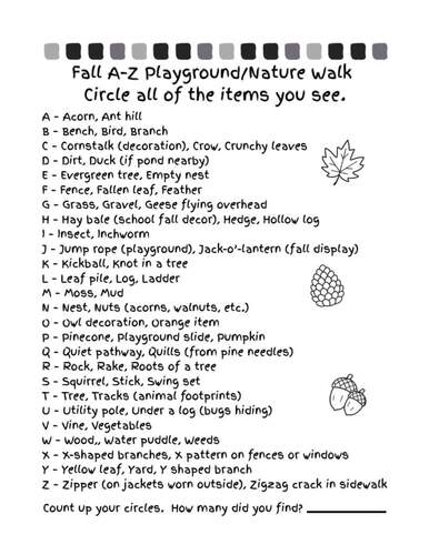 Seasons A-Z Scavenger Hunt | Nature Walk | Year-Round Seasonal Fun