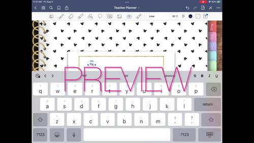 Teacher Planner - Digital Planner - Disney Inspired - 2025-2026 School Year