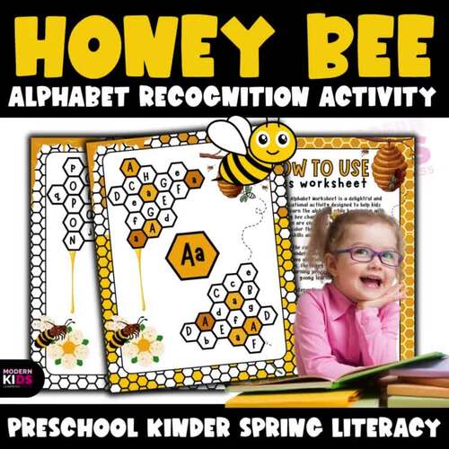 Honey Bee Alphabet Recognition Activity by ModernKids LearningPress