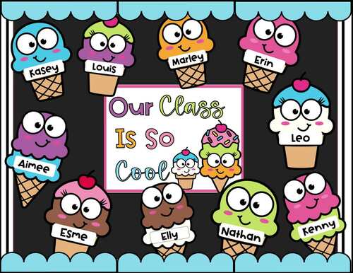 Summer Bulletin Board Our Class Is So Cool Classroom Door Decor | TPT