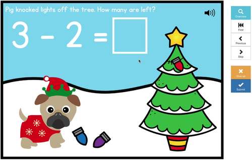 Pig the Elf - Subtraction Boom Cards | TPT