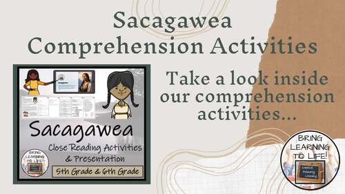 Sacagawea Close Reading Comprehension Activities | 5th Grade & 6th Grade