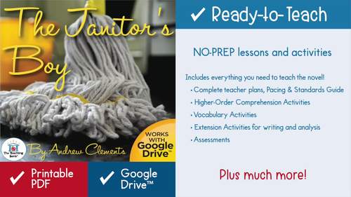 The Janitor's Boy Novel Study Book Unit by The Teaching Bank | TPT