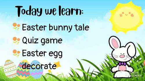 Easter Day Bunny Rabbit story tale PowerPoint slide lesson quiz for K ...