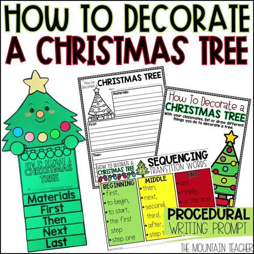 How To Decorate a Christmas Tree Craft | December Writing Prompt & Flip ...