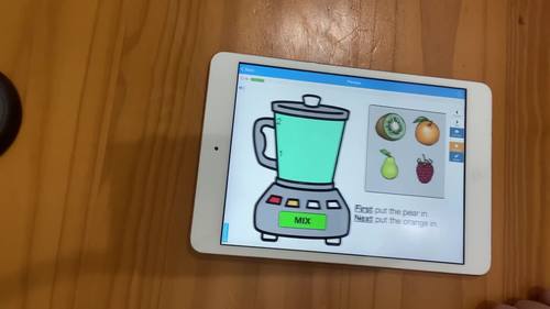 Temporal Concepts (FIRST & NEXT) (2-step directions) Sam's Smoothie Shop