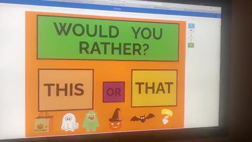 SPEECH BOOM CARDS, TM: Would You Rather? - R Sound Halloween Edition