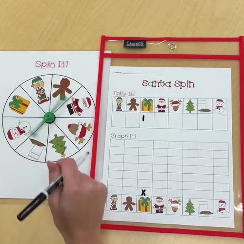 Christmas Spin, Tally, Graph by Skylar Bjork | TPT