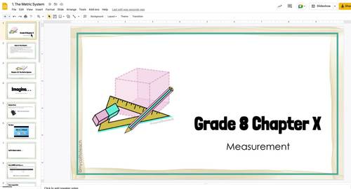 Grade 8 Ontario Math - Measurement Curriculum - Digital Google Slides+Form