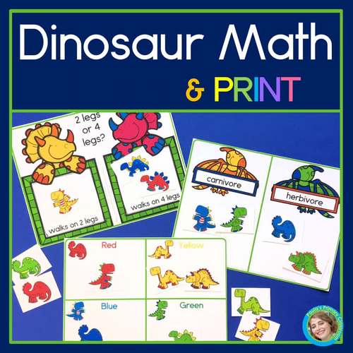 Dinosaur Math Printable and Digital for Google Slides™ Bundle | TPT