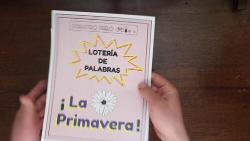 Lotería de palabras! / La Primavera Bingo words game plus Worksheet