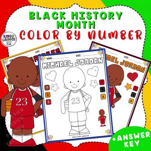 Black history month color by number , African-American Activities ...