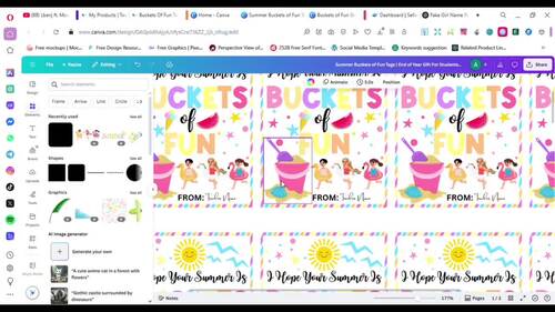 Summer Buckets of Fun Tags | End of Year Gift For Students | Editable ...