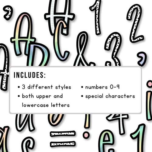 Bulletin Board Letters | WATERCOLOR RAINBOW COLLECTION | Classroom Decor