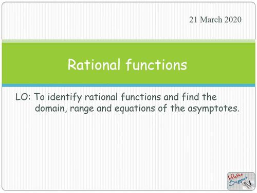 Rational functions by Maths Support Centre | TPT