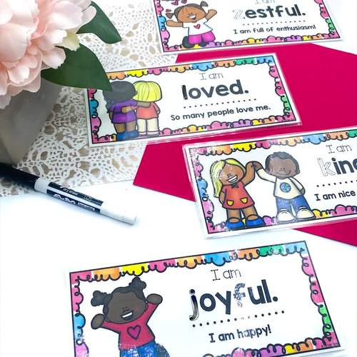 All About Me Activity - Character Traits Cards with Letter Formation