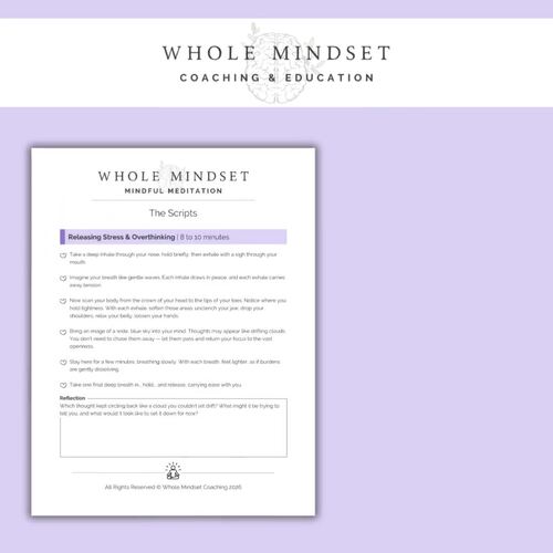 Guided Mindfulness Meditation Scripts Printable PDF | Counselor Script SEL