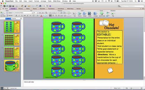 Hot Chocolate Digital Behavior Incentive Reward Charts by On the Dot ...
