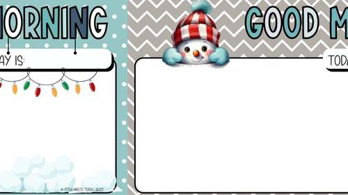 December Christmas Daily Morning Meeting Agenda Slides EDITABLE | TPT