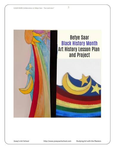 Betye Saar Art Lesson Black History Fun Facts Writing Activity Elementary