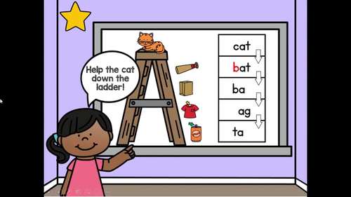 CVC Word Ladder Slides Google Slides and Power Point | TPT